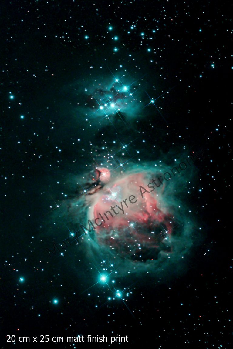 Orion’s Sword + The Orion Nebula 25cm x 20 cm Matt Finish Print – Mary ...